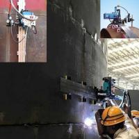 China HK-100S CO2 Arc Tank Seam Welding Tractor Flexible Rails Track Welder Work Form One-Body for sale