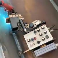 China Semi-Automatic Tank Corner Welding Machine with Portable 4 Wheels Saw Welding Tractor for sale
