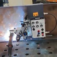 China Semi-Automatic Tank Corner Welding Machine with Portable 4 Wheels Saw Welding Tractor for sale