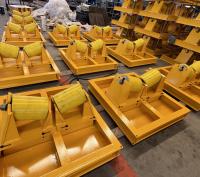 China Height Adjustable Pipe Roller Support Stand PU Coated Roll for Large Diameter Pipe for sale