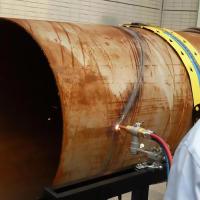 China CNC Mobile Pipe Plasma Flame Cutter with Automatic Bevel Profiling for Oil & Gas Pipeline for sale