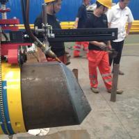 China Industrial CNC Pipe End Beveling Profiler Dual Plasma Flame Cutting Machine for sale