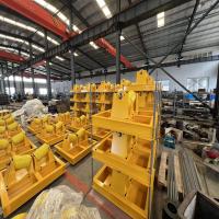 China Anti-Wear PU Coated 10 Ton Heavy‑Duty Pipe Roller Stand Pipeline Welding Support Roller Bracket for sale