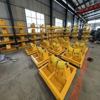 China Anti-Wear PU Coated 10 Ton Heavy‑Duty Pipe Roller Stand Pipeline Welding Support Roller Bracket for sale