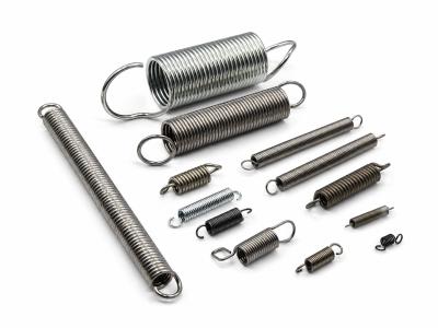 China Custom Heavy Duty Tension Spring Coil Extended Hook Nickel Plating for sale