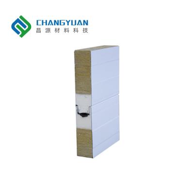 China Lightweight Fireproof PU/Rockwool Sandwich Wall Panel Thickness 50/75/100mm for sale