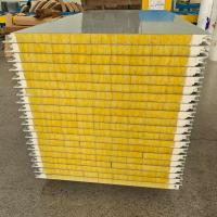 China Fireproof 75mm Rock Wool Sandwich Wall Panels Perfect Solution For Building Insulation for sale