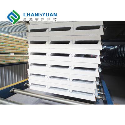 China PU / PIR Sandwich Wall Panel Perfect Solution For Maintaining Heat In Building for sale