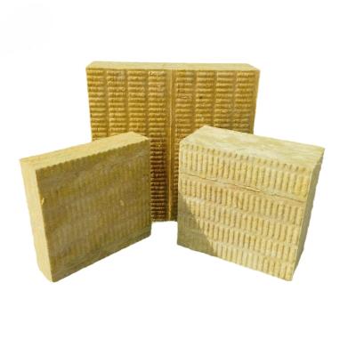 China Fire-Resistant Rock Wool Insulation Board 80-180kg/m³ Density with 0.039W/(m·K) Thermal Conductivity for sale
