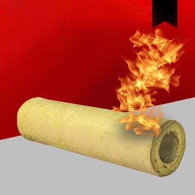 China High-Density Rock Wool Fire Insulation Pipe Shell with Aluminum Foil Veneer - A1 Fire Rating, Custom Thickness 30-100mm, Density 80-150kg/m³ for sale