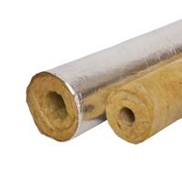 China Aluminum Foil Rock Wool Pipe Insulation 25-120mm Thickness 80-130kg/m³ Density Mineral Wool Tube for sale