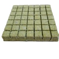 China Basalt Mineral Wool Seedling Blocks 75x75x65mm Square Shape Rock Wool Insulation for Hydroponic Soilless Cultivation for sale