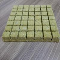 China Basalt Mineral Wool Seedling Blocks 75x75x65mm Square Shape Rock Wool Insulation for Hydroponic Soilless Cultivation for sale