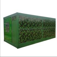 China Prefab Portable Modular House Container Steel Site Office Container For Army Camping for sale