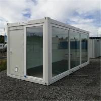 China Galvanized Steel Frame Tempered Glass Shipping Container Homes House for sale
