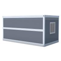 China Anti Vandal Folding Container Home Site Office Shed Building On Wheels for sale