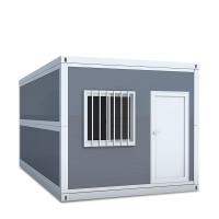 China Anti Vandal Folding Container Home Site Office Shed Building On Wheels for sale