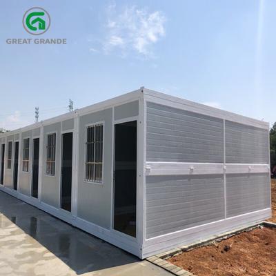 China Anti Vandal Folding Container Home Site Office Shed Building On Wheels for sale