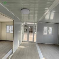 China Spacious Design Steel Frame Expandable Prefab House Natural Wood Finish for sale