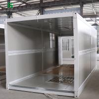 China Left Window Steel Prefab Folding Container House For Temporary Housing Camping for sale