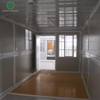 China Left Window Steel Prefab Folding Container House For Temporary Housing Camping for sale