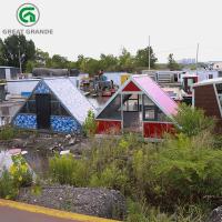 China Galvanized Steel Folding Prefab Triangle House Red For Camping And Outdoor Activities for sale
