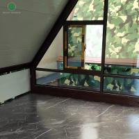 China Triangle Folding Container House Camouflage Appearance Glass Curtain Wall galvanized  steel for sale