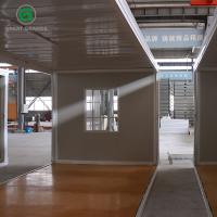 China Front Wall Prefabricated Folding Container House Collapsible Thermal Insulation Rock Wool for sale