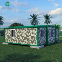 China Space Efficiency Expandable Container House Cabin 3 Bedrooms Save Time camouflage army for sale