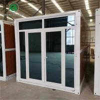 China Customized Prefab Folding Container House Steel Glass Door Brown Wall Available For Rental for sale