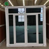 China Customized Prefab Folding Container House Steel Glass Door Brown Wall Available For Rental for sale