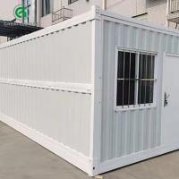 China Corrugated Wall Prefab Folding Container House Thermal Insulation Rock Wool Site Dormitory for sale