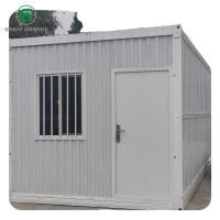 China Corrugated Wall Prefab Folding Container House Thermal Insulation Rock Wool Site Dormitory for sale