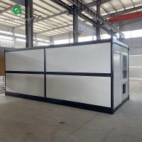China Customized Prefab Folding Container House Black Frame Extended Double Glazing for sale