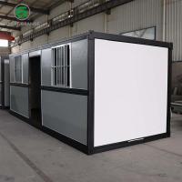 China Customized In Black Frame Folding Prefab Homes Side Wall Door With Three Windows for sale