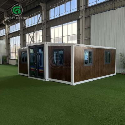 China 20FT Expandable Prefab Home Manufacturer Dark Brown Iron Quick Installation for sale