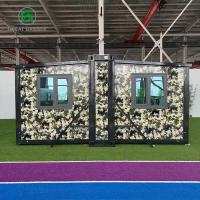China 700cm Expandable Tiny Home Manufacturer Green Camouflage Quick Installation for sale