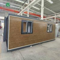 China 20ft Expandable Prefab Homes Metal Carved Board Dark Brown for sale