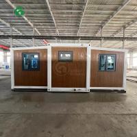 China 20ft Foldable Tiny Houses Manufacturer Brown Glass Door ten minutes build galvanized steel frame for sale