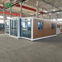 China 20ft Foldable Tiny Houses Manufacturer Brown Glass Door ten minutes build galvanized steel frame for sale