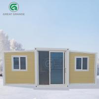 China 20ft Expanding House Manufacturer White Framed Yellow Wall Panels Resist Snow Rain for sale