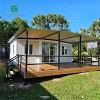 China 20ft Modular Expandable Homes Manufacturer Security Door Double Glazed Privacy Glass for sale