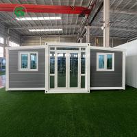 China 40ft Expandable Container Shelter White Frame Gray Wall Panel Broken Bridge Aluminum Door for sale