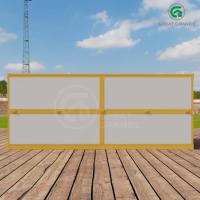 China 20ft Foldable Container Home Yellow Frame White EPS Wall Panel Steel Frames for sale