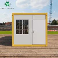 China 20ft Foldable Container Home Yellow Frame White EPS Wall Panel Steel Frames for sale