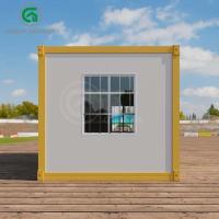 China 20ft Foldable Container Home Yellow Frame White EPS Wall Panel Steel Frames for sale