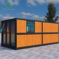 China 20ft Folding Portable Houses Manufacturer Folding Bunk Beds Wood Grain Panels Rock Wool Board for sale