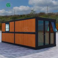China 20ft Folding Portable Houses Manufacturer Folding Bunk Beds Wood Grain Panels Rock Wool Board for sale