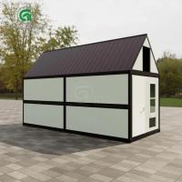 China 20ft Portable Fold Out House Manufacturer Wood Grain Panels Anti-snow Top for sale