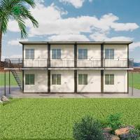 China 20ft Foldable Prefab House Double-Storey Modern Construction Site Workers Dormitory for sale